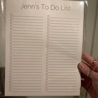 Simple Personalized to Do Checklist Notepad Custom Check Box to Do List ...