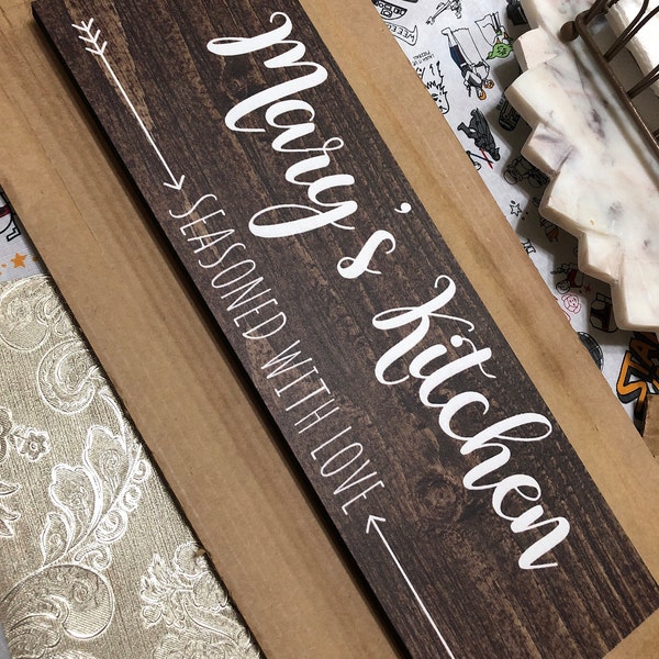 Personalized Kitchen Sign, Custom Kitchen Sign, Wood Sign for Kitchen ...