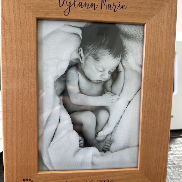 Engraved Personalized New Baby Picture Frame by Lifetime Creations ...