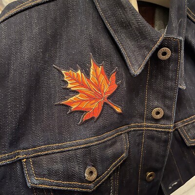Maple Leaf Embroidered Patch - Etsy