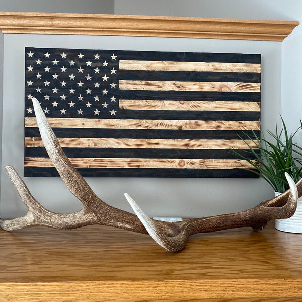 Marine Corps Wood Flag, USMC Wall Decor, USMC Flag, Marine Wood Flag ...
