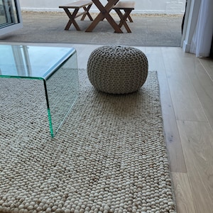 FIESTA Braided Square Rug Flat Weave With Natural Jute and - Etsy UK