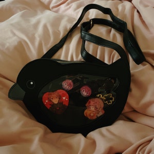 Crow Ita Bag Black Crossbody Purse | Etsy