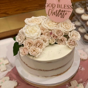 First Communion Cake Topper Dedication Cake Topper Custom - Etsy