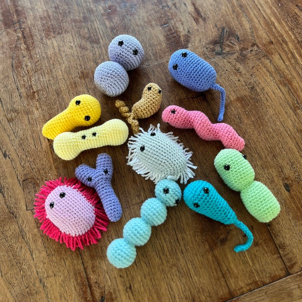 Bacteria Babies! 12 Crochet Patterns! PATTERN ONLY! PDF Download ...
