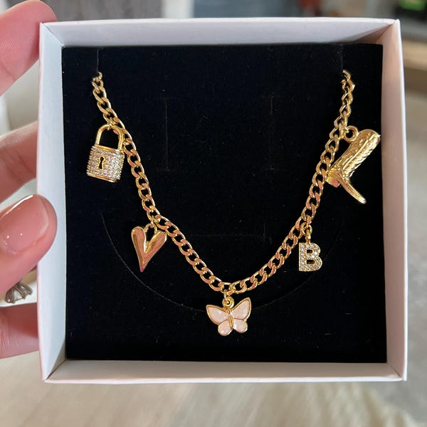Build Your Own Custom Charm Bracelets for Women, Pick Your Charms, Gold ...