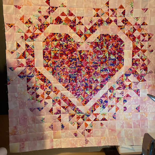 PDF MINI Exploding Heart Quilt Pattern Digital Download by Slice of Pi ...