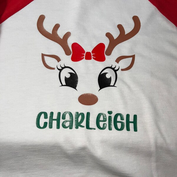 Caras de reno de Navidad SVG PNG paquete, niña reno SVG, niño reno svg ...