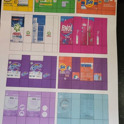 Miniature Food Donut Set Template PRINTABLE MINI FOOD Box Digital File ...