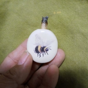 Ceramic Hand Painted Smoke Stone Yellow Peace Sign Hand Rolled | Etsy