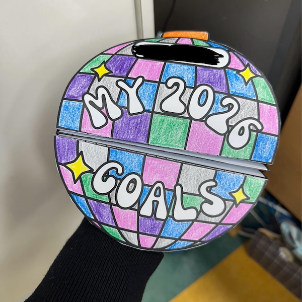 New Year 2026 Disco Ball Goal Setting Writing Craft Activity for Kids ...