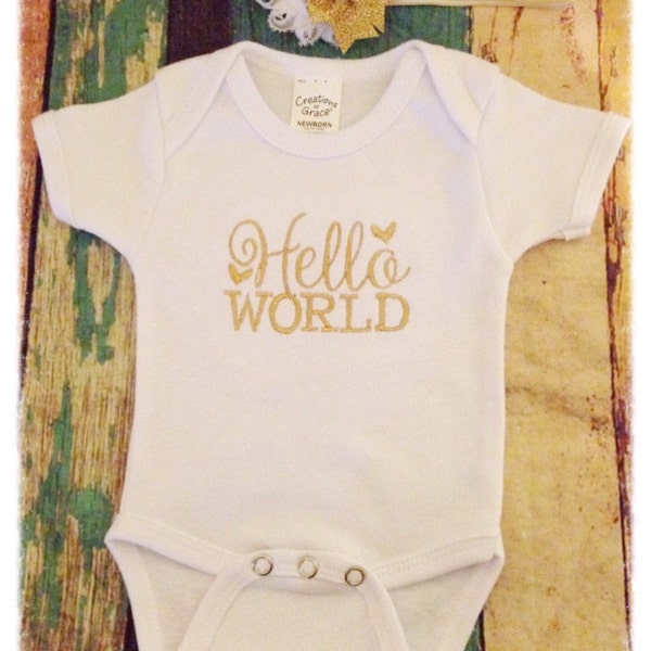 Hello World, Embroidery Sayings, New Baby Embroidery, Socuteappliques ...