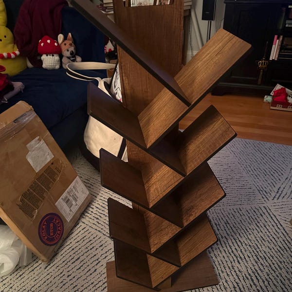 Bookcase With Desktop Shelf, Desktop Tree Bookshelf, Wooden Bookshelves ...