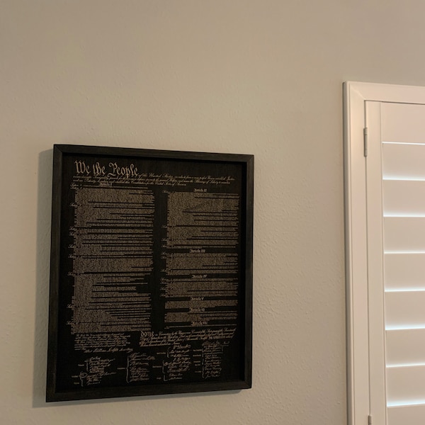 U.S. Constitution - Laser Engraved - Etsy