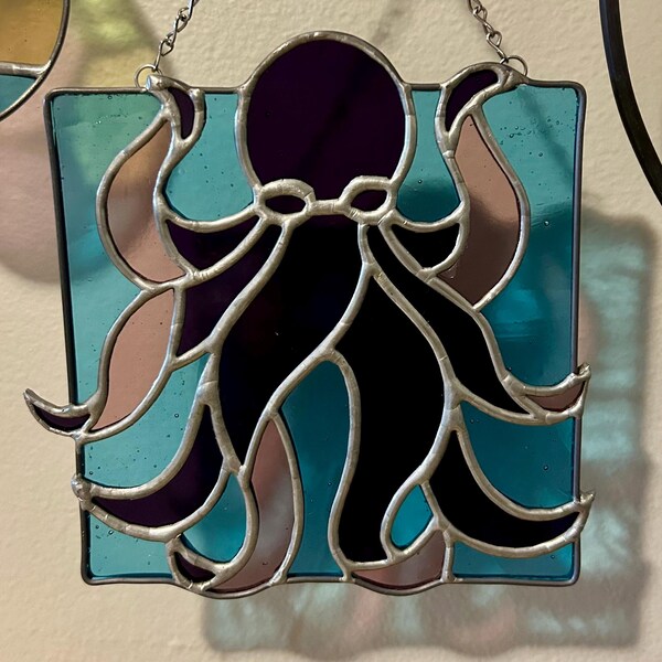 Octopus Stained Glass Pattern Sea Creature PDF Digital File Ocean ...