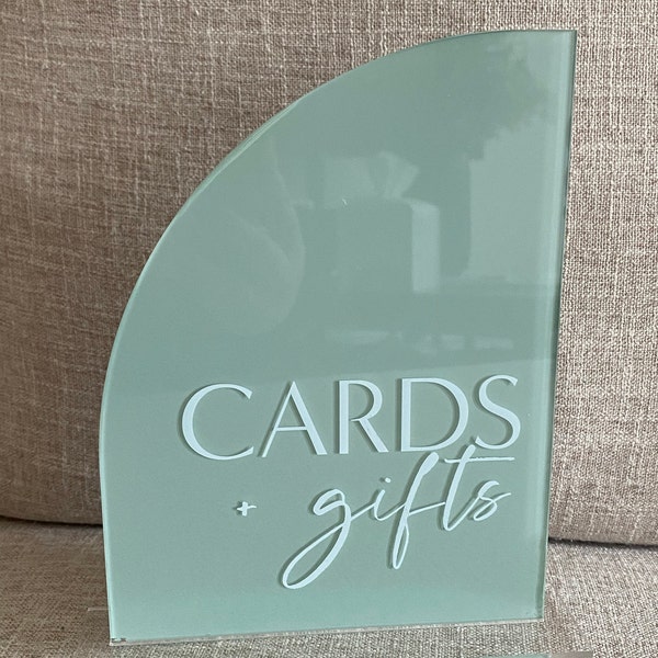Cards & Gifts Half Arch Table Sign | Gift and Cards Sign | Modern ...