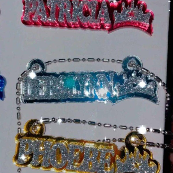 Name Necklace Nameplate Name Laser Cut Personalized Name Plate Custom ...