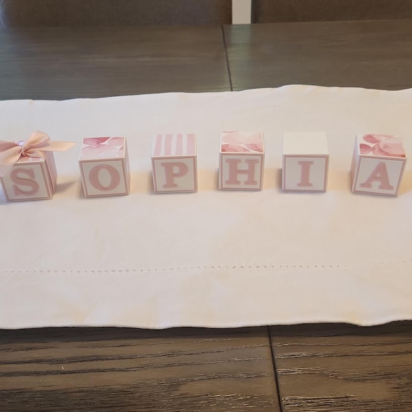 Custom Baby Name Blocks Baby Gift Baby Shower Newborn Nursery ...