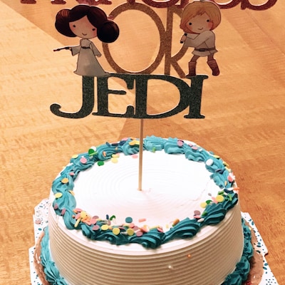 Princess or Jedi Gender Reveal Cake Topper, Luke or Leia Gender Reveal ...
