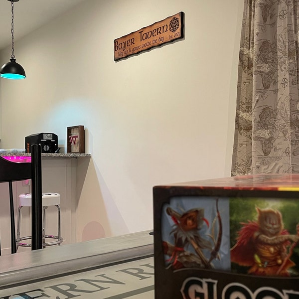 Dungeons and Dragons Wall Sign - Personalized Dnd Tavern Sign - Roll ...