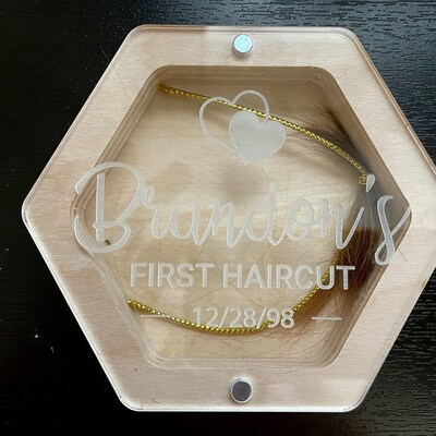 Baby First Tooth and Curl Keepsake Box, First Haircut Keepsake, Baby ...