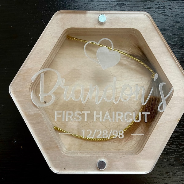 Baby First Tooth and Curl Keepsake Box, First Haircut Keepsake, Baby ...