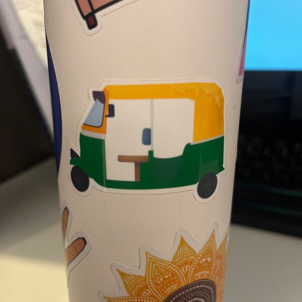 Auto Rickshaw Transportation Sticker | Waterproof Laptop/water Bottle ...