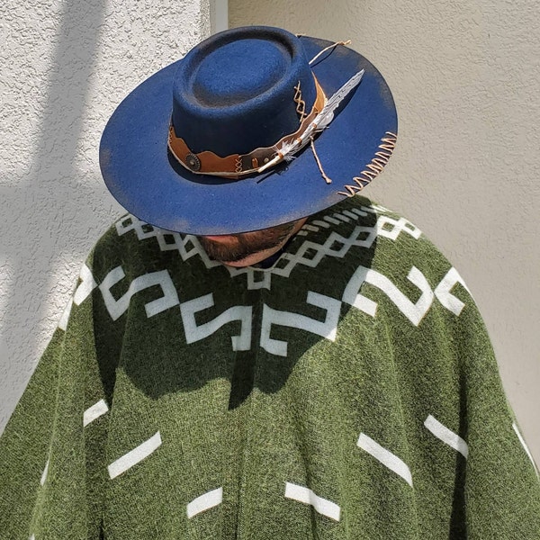 Beautiful Alpaca Wool Poncho (chief's Blood II) Handcrafted by ...