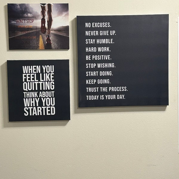 Motivational Poster Inspiring Quotes Office Decor Home Gym Motivation ...