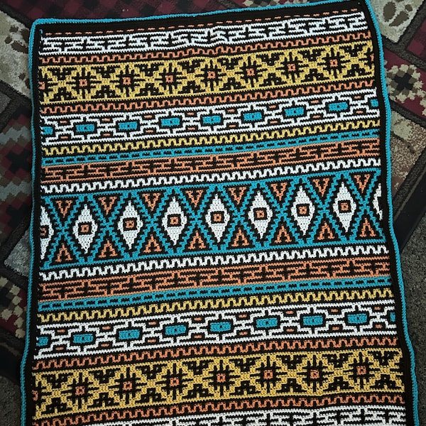 Badlands Blanket - Overlay Mosaic Crochet Pattern - Charts and Written ...