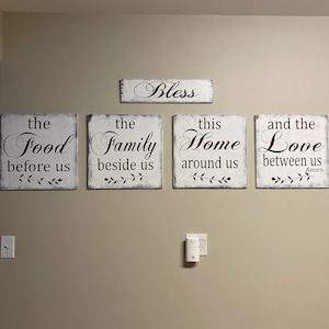 Rustic Kitchen Decor Bless the Food Before Us Dining Room Decor ...