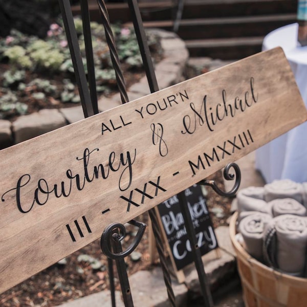 Personalized Wedding Gift, Rustic Sign,engraved Wood Sign, Rustic Decor ...
