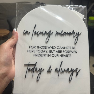 In Loving Memory Sign in Loving Memory of Those Forever in Our Hearts ...