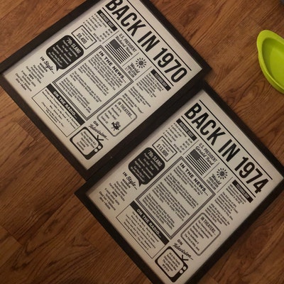 Back in 1970 PRINTABLE Newspaper Poster PRINTABLE 1970 Birthday Sign ...
