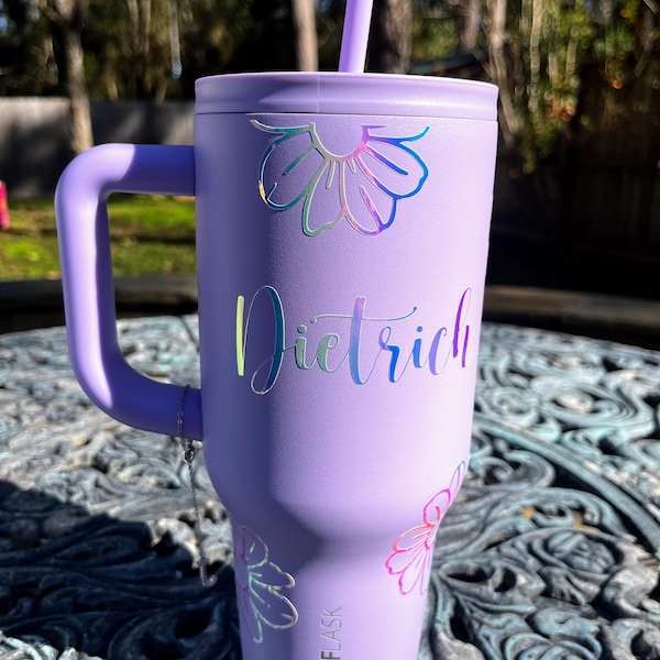 Stanley Cup Stickers, Flowers Decals Sheets, Decals for Tumblers, Yeti ...