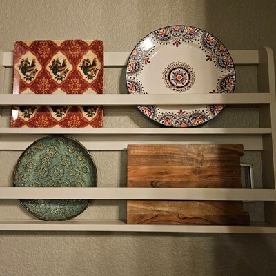 Plate Rack, Plate Shelf, Hanging Plate Shelf, Farmhouse Plate Rack ...