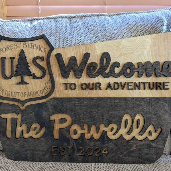 National Park Sign, Forest Service Welcome Sign, Welcome to Our Wedding ...