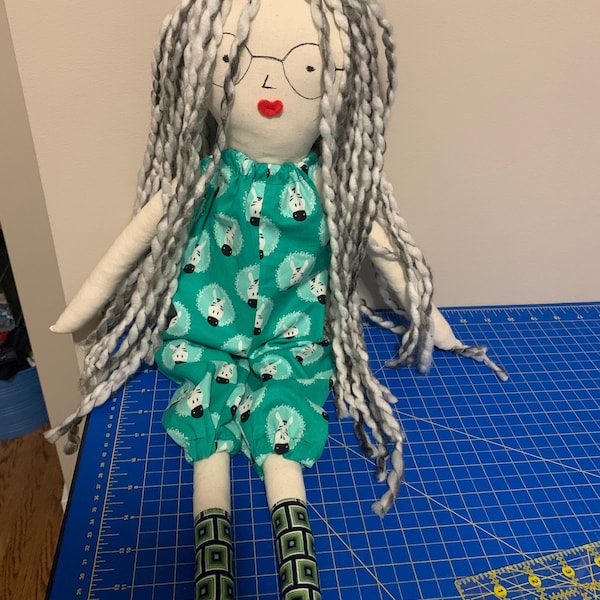 Lady Rag Doll Sewing Pattern, Art Doll Tutorial, Heirloom Doll With ...