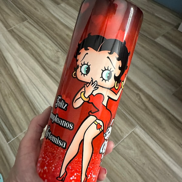 Betty Boop Valentines 20oz Full Wrap Tumbler PNG Design - Etsy