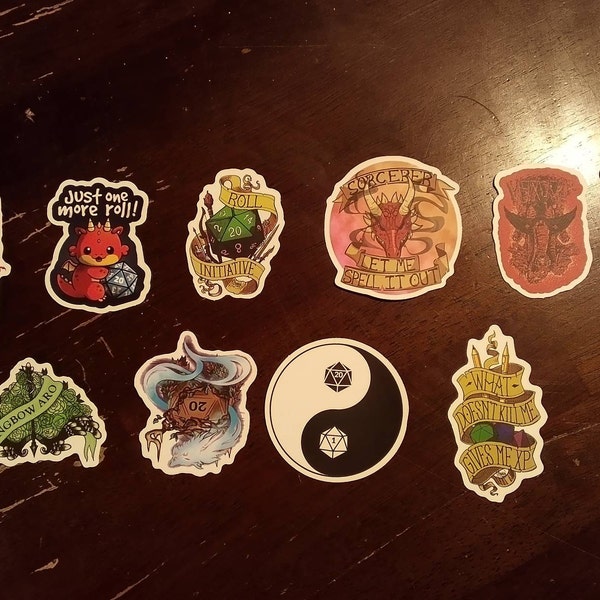 D&D Vinyl Stickers, Dungeons-dragons Game Random Pack, 10-100 Pcs ...