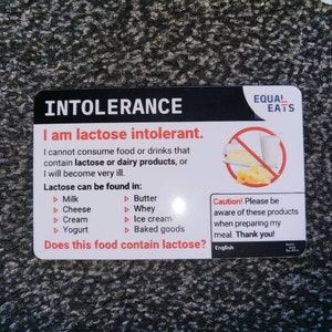 Customized Food Allergy Card Custom Translation Card Select From 500 ...