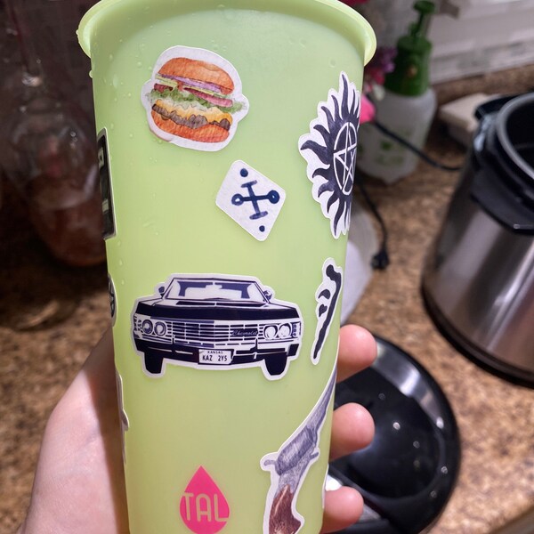 SUPERNATURAL STICKERS Impala, Driver Picks the Music, Sam and Dean ...