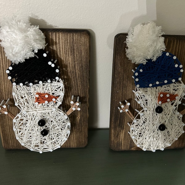 DIY 4x6" Snowman String Art Kit - Etsy