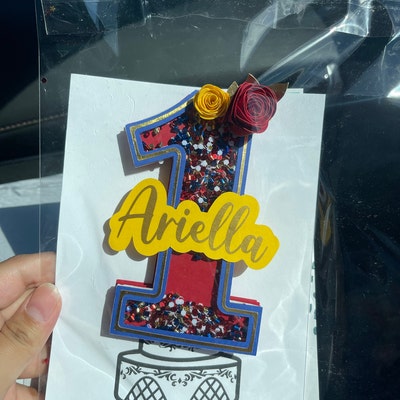 Personalized Cake Topper, Number Cake Topper, Shaker Cake Topper ...