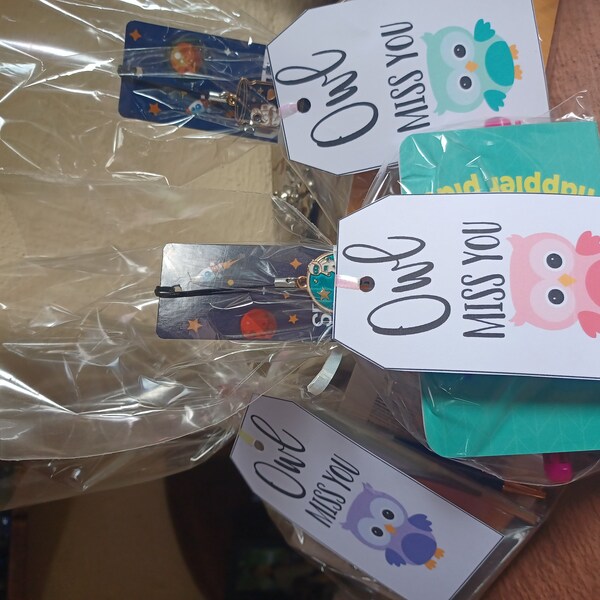 Owl Miss You Friend Owl Gift Tag, Leaving Tag, Last Day of School, Owl ...