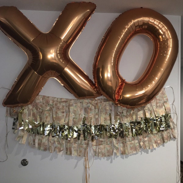 Giant XO Balloons 40 Inch Gold Mylar Balloons in Letters X-O Metallic ...