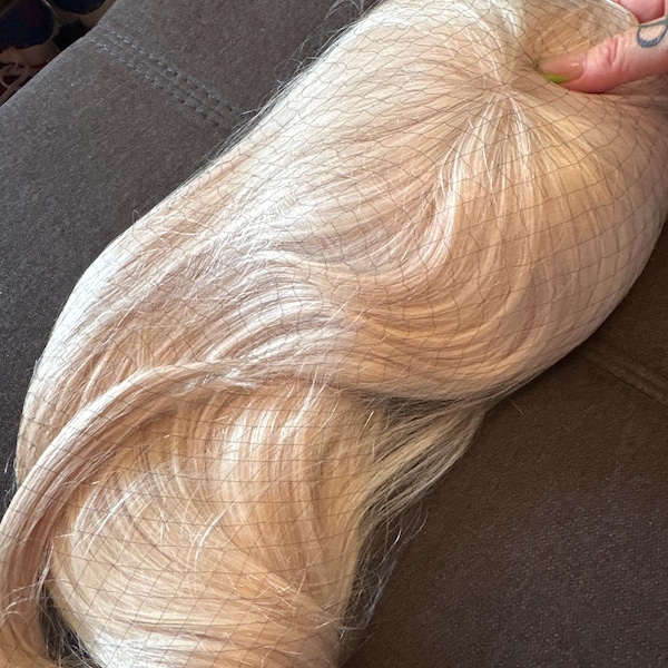 Invisible Silk Base Human Hair Topper Hair Piece Hand Tied Topper for ...