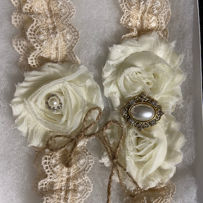 Rustic Wedding Garter, Rustic Garter Set Wedding Garter, Bridal Garter ...