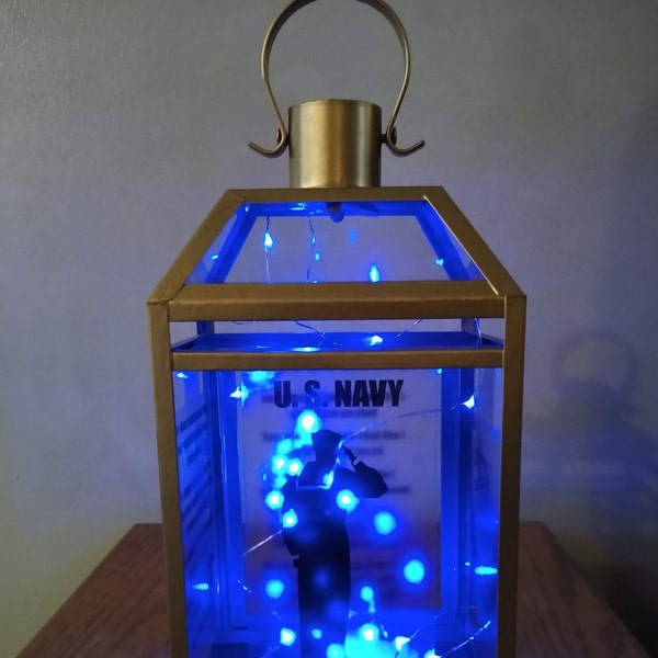 DIY Sailors Blue Light US Navy Blue Flame Lantern Waterslide Decals ...