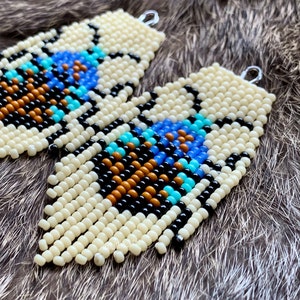 Raven Bead Earrings Pattern Pdfbrick Stitch Seed Bead Digital ...